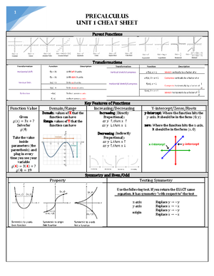 Math finance cheat sheet - MATHEMATICAL FINANCE CHEAT SHEET Normal ...
