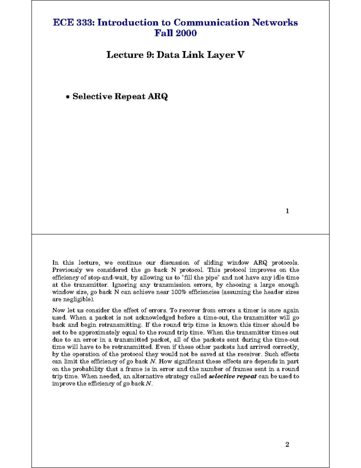 Q4 SOLN (2018 02 19 22 29 25 UTC) - ECE 333: Introduction to Communication Networks Fall 2000 ...