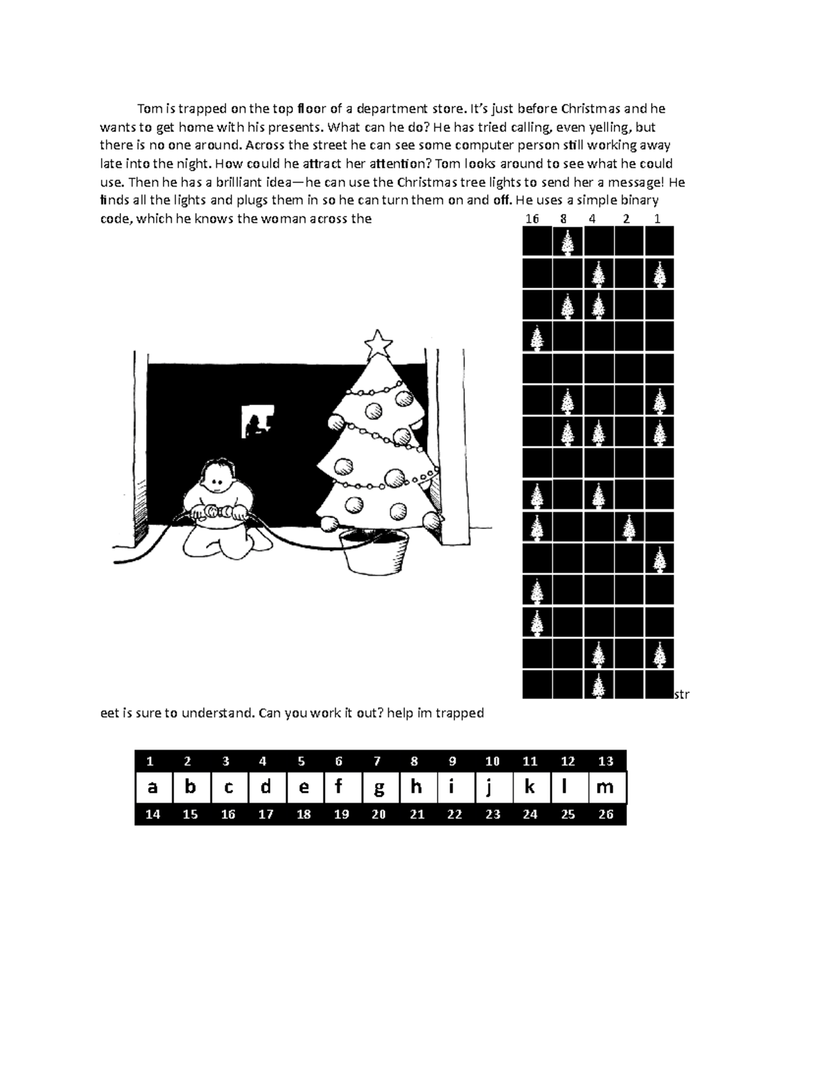 Nelson Zamoraramirez - Binary page 2 - Tom is trapped on the top floor ...
