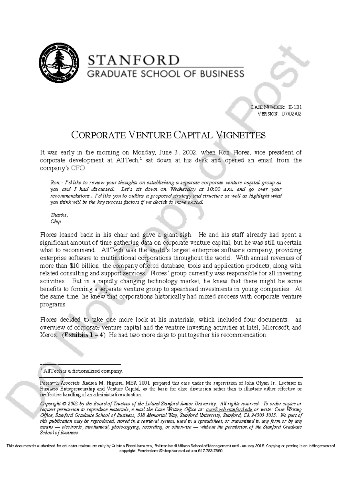 Vignettes case study - CASE NUMBER: E- VERSION: 07/02/ Research ...