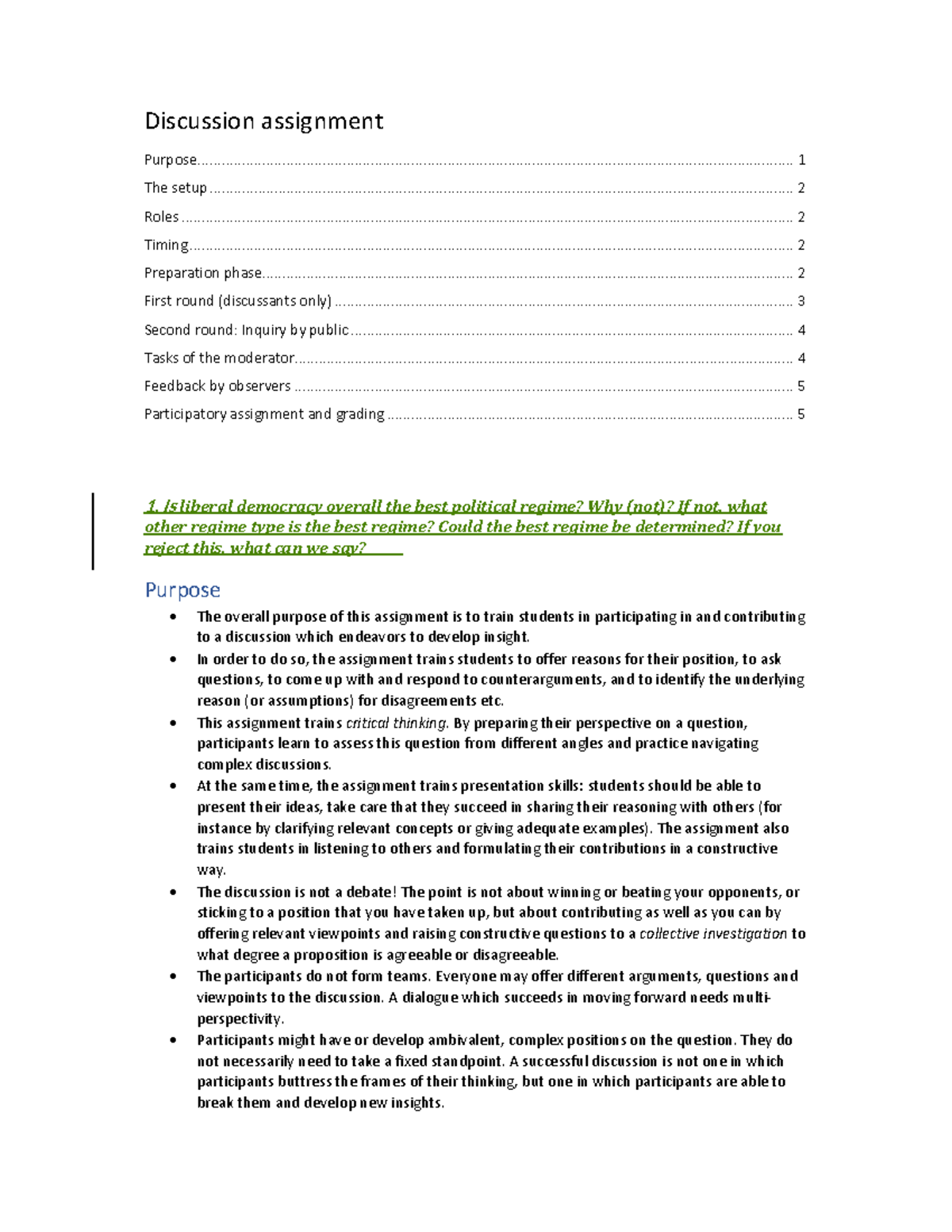 2324 Discussion assignment - Discussion assignment Purpose - Studeersnel