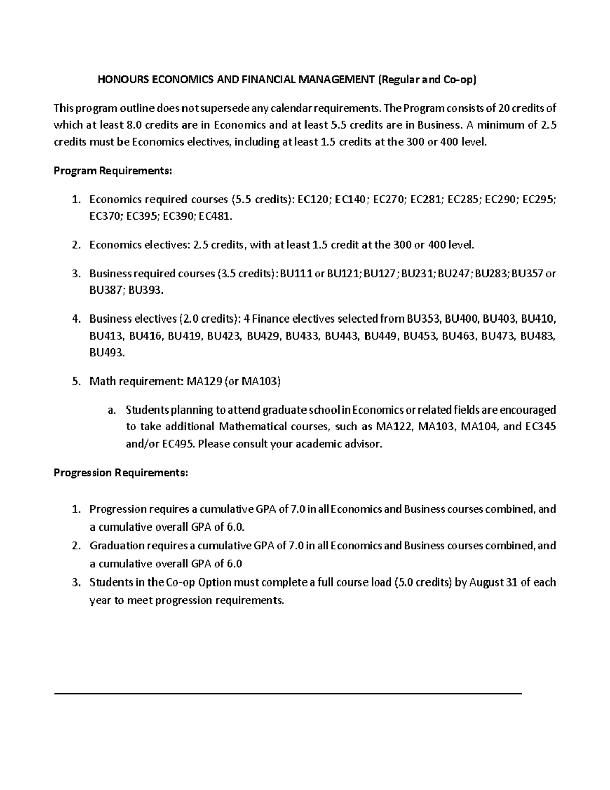 Honours Economics and Financial Management 2018 2019-2 - HONOURS ...