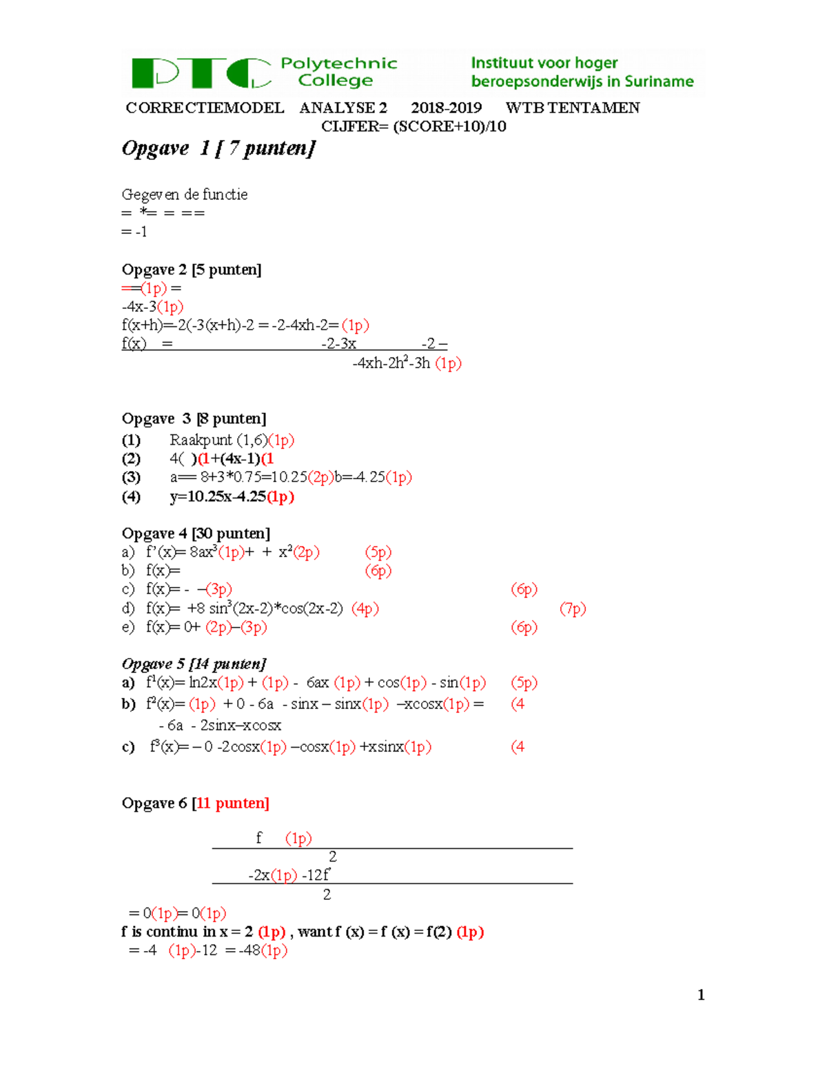 Analyse 2 WTB 2019 Regulier cm - CORRECTIEMODEL ANALYSE 2 2018-2019 WTB ...