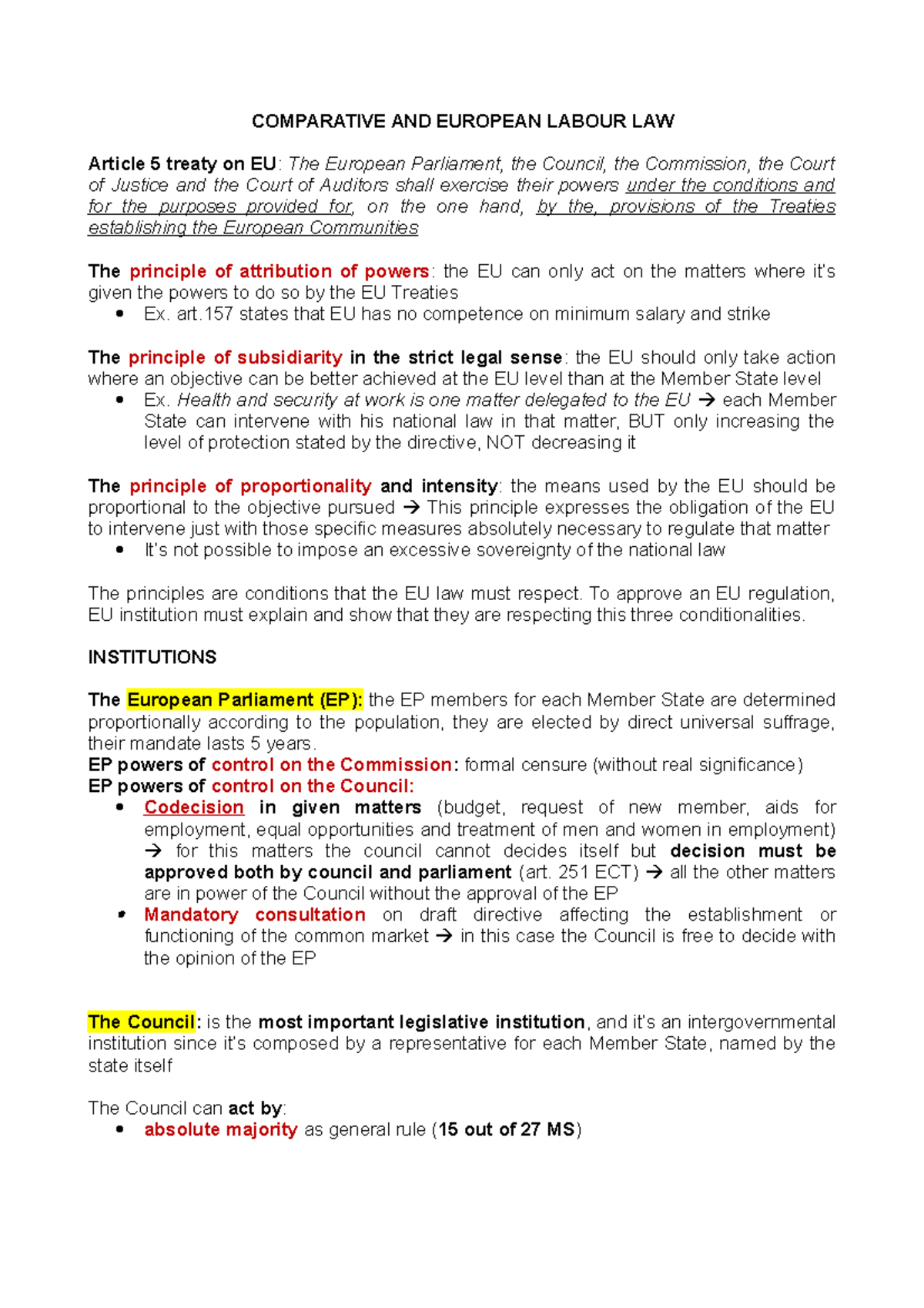 Comparative and European Labour Law - COMPARATIVE AND EUROPEAN LABOUR ...
