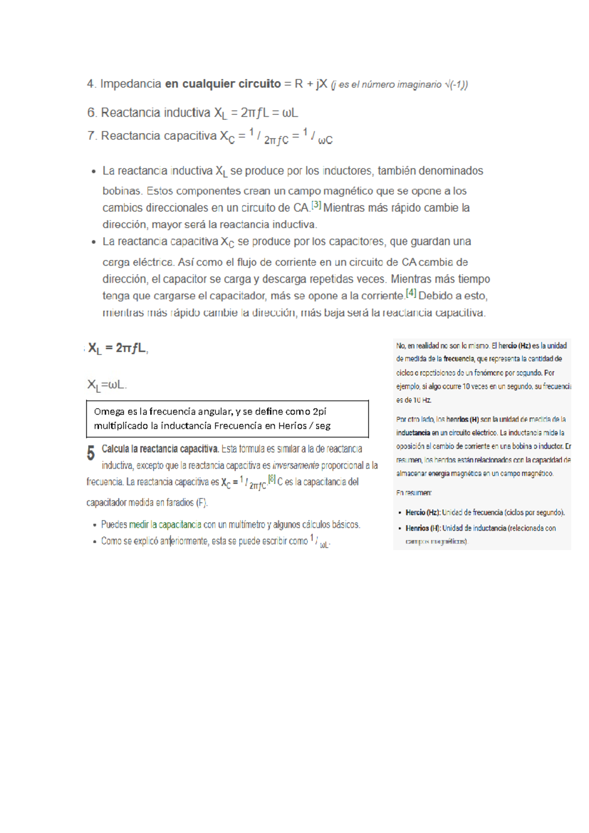 Formulas 12 - Fisico-Quimico tercer año - Omega es la frecuencia ...