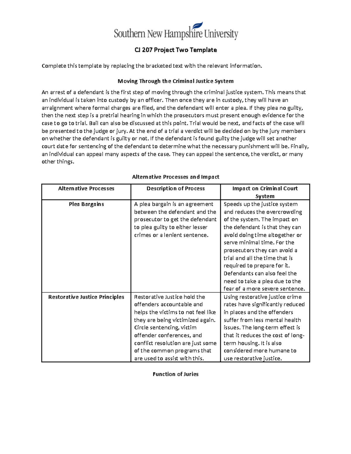 CJ-207 Project Two Template - CJ 207 Project Two Template Complete this ...