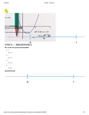 College Algebra milestone 5 unit 5 - UNIT 5 — MILESTONE 5 Score 21/ 21/22 that's 95% Retake 21 ...