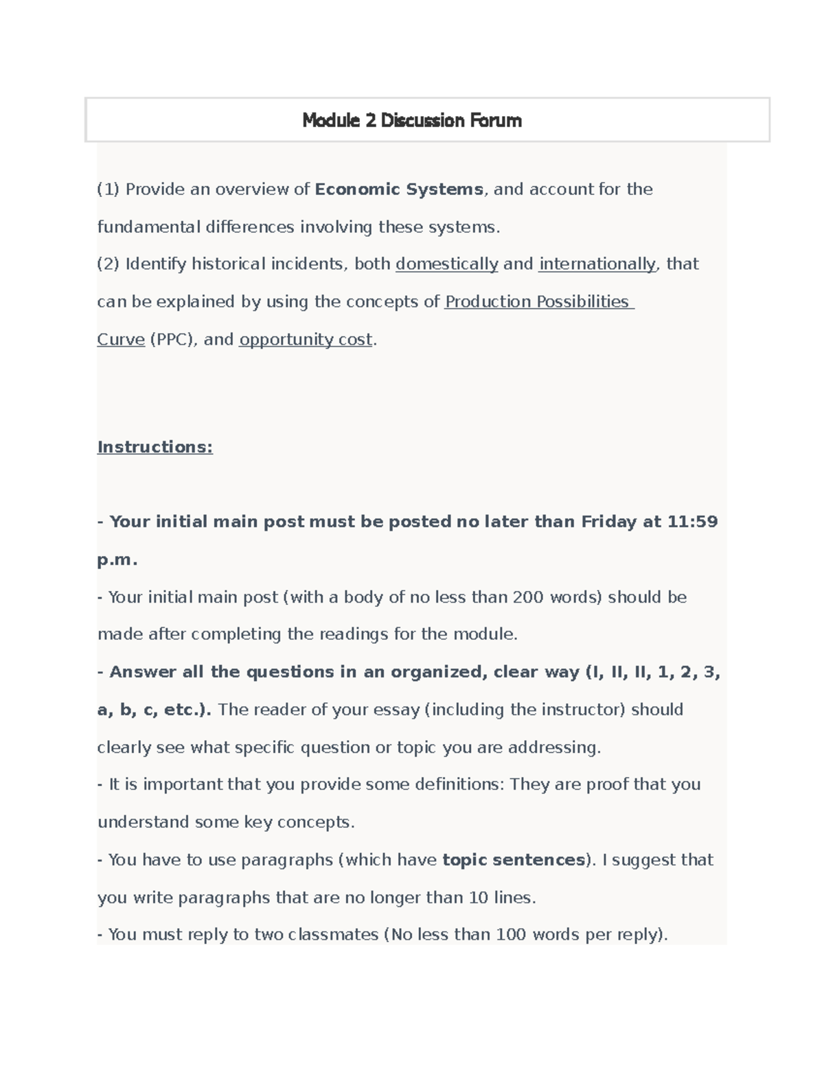 Module 2 Discussion Forum - Module 2 Discussion Forum (1) Provide an ...