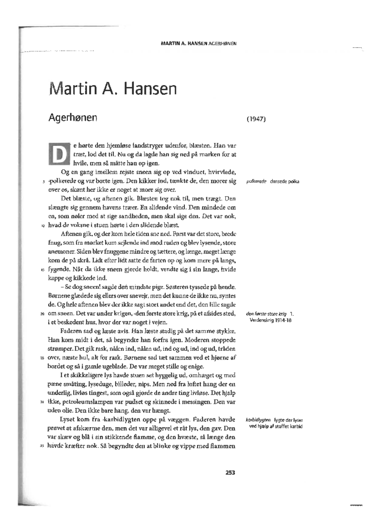 Hansen Agerhønen.pdf OCR - IS 20 25 30 35 MARTIN A. HANSEN AGERHØNEN ...
