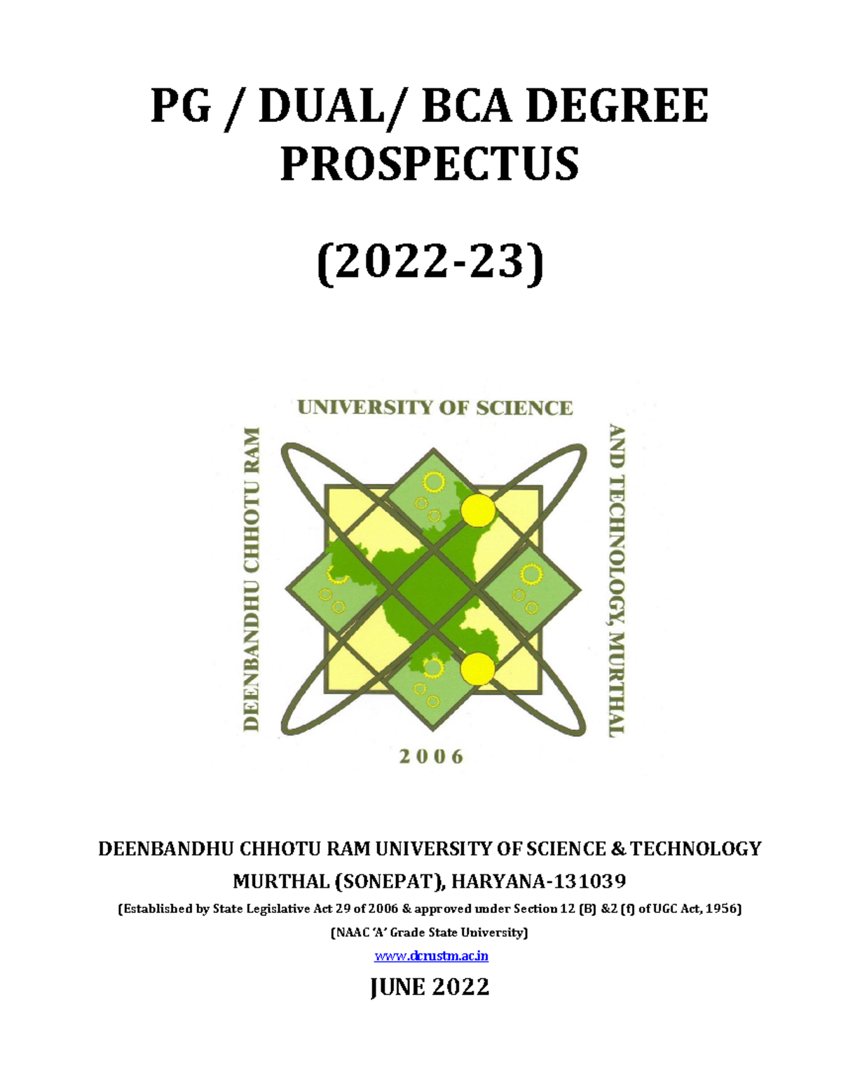 PG prospectus 2022-23 final - PG / DUAL/ BCA DEGREE PROSPECTUS (2022-23 ...