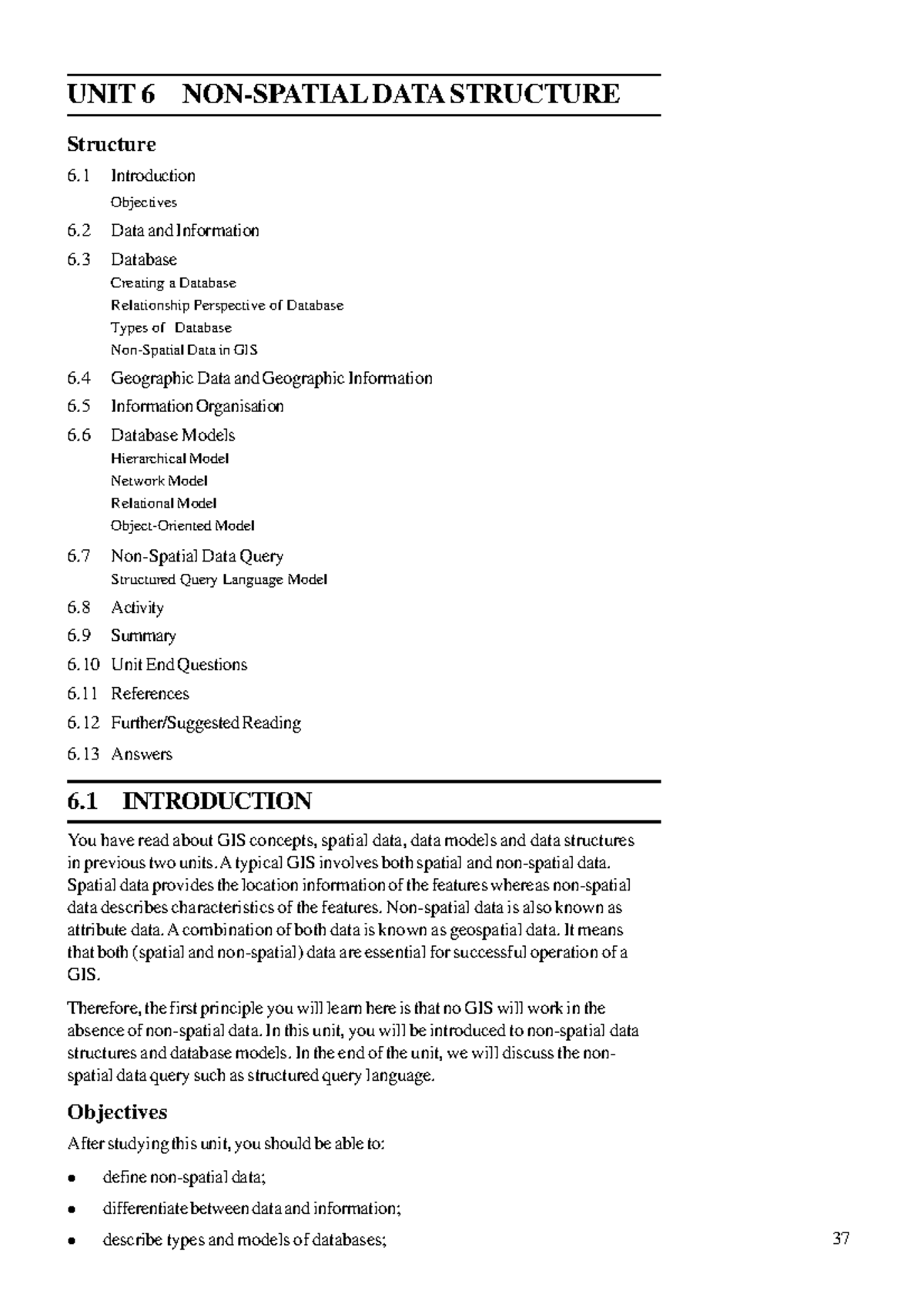 Block 2 UNIT 4 - gig - Non-Spatial Data Structure ####### 37 UNIT 6 NON ...