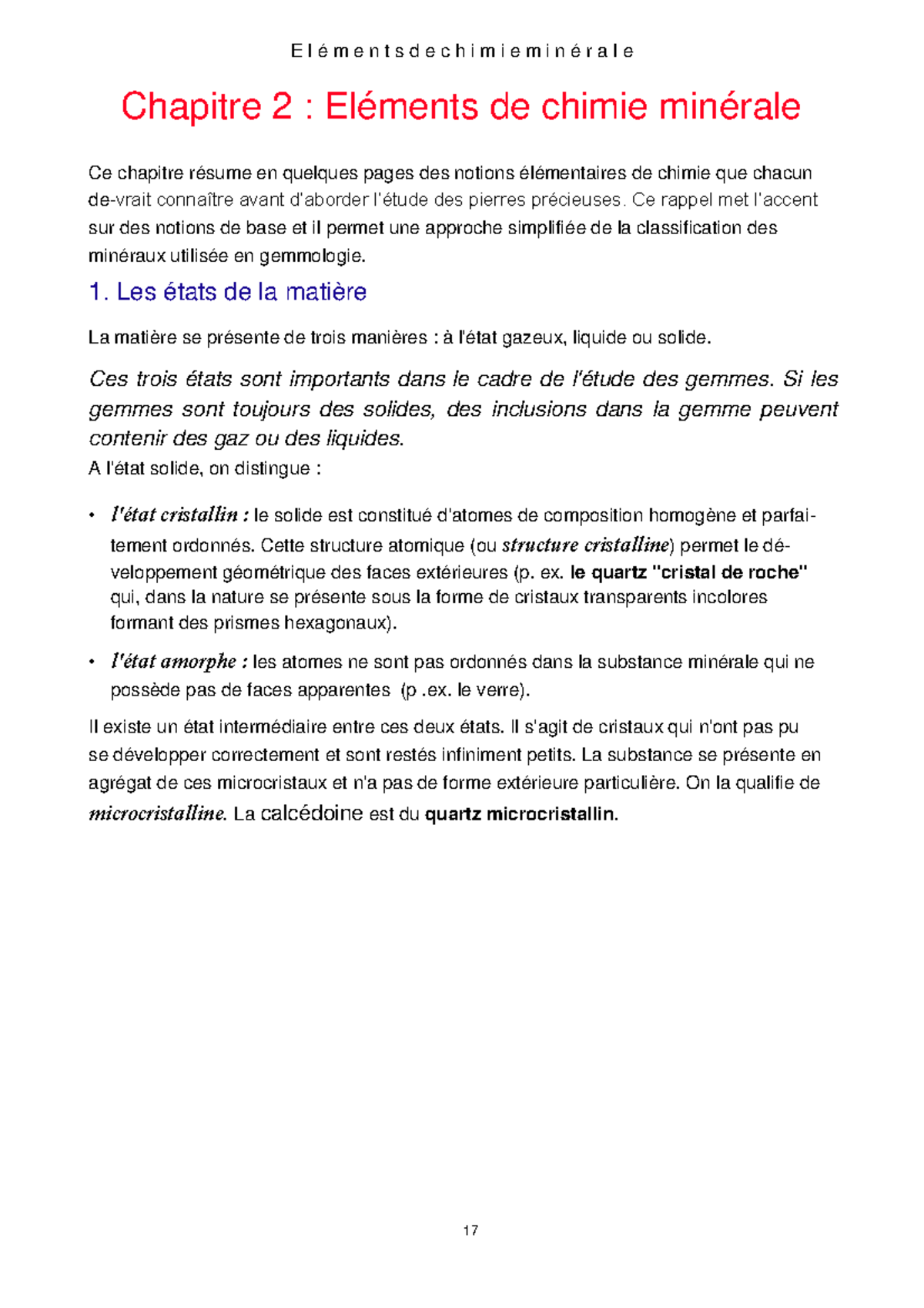 Ch02 Elements de Chimie Minerale - E l é m e n t s d e c h i m i e m i ...