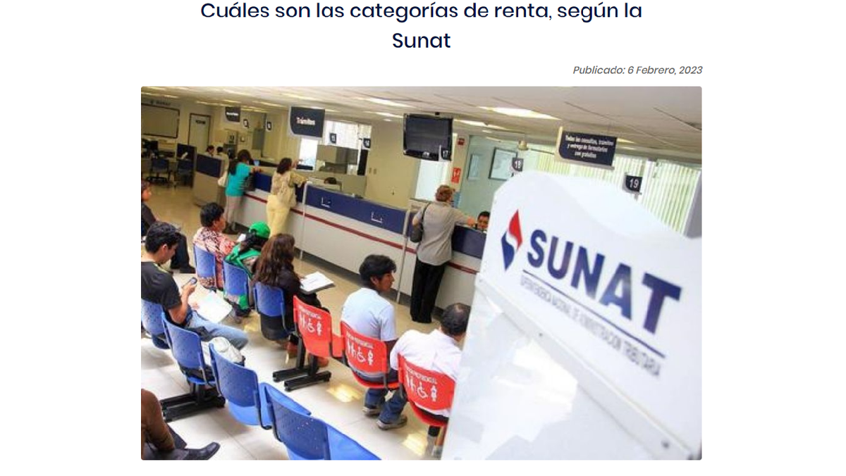 Categorias Sunat - xDxdXdx - Cuáles son las categorías de renta, según la Sunat Publicado: 6 ...
