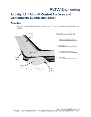 1.2 - stuff - PLTW ENGINEERING Activity 1. Aircraft Control Surfaces ...