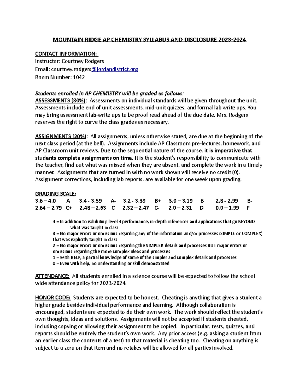 AP Chemistry Disclosure (2023-2024) - MOUNTAIN RIDGE AP CHEMISTRY ...
