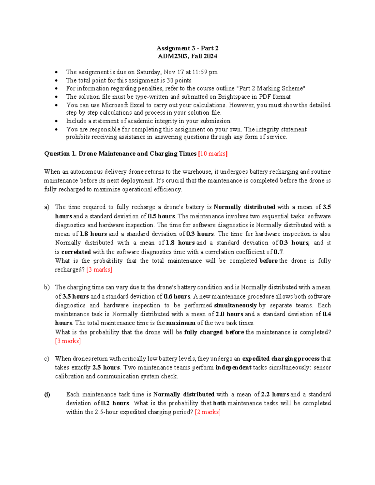 Assignment 3 - Assignemenf 3 - Assignment 3 - Part 2 ADM2303, Fall 202 4 The assignment is due ...