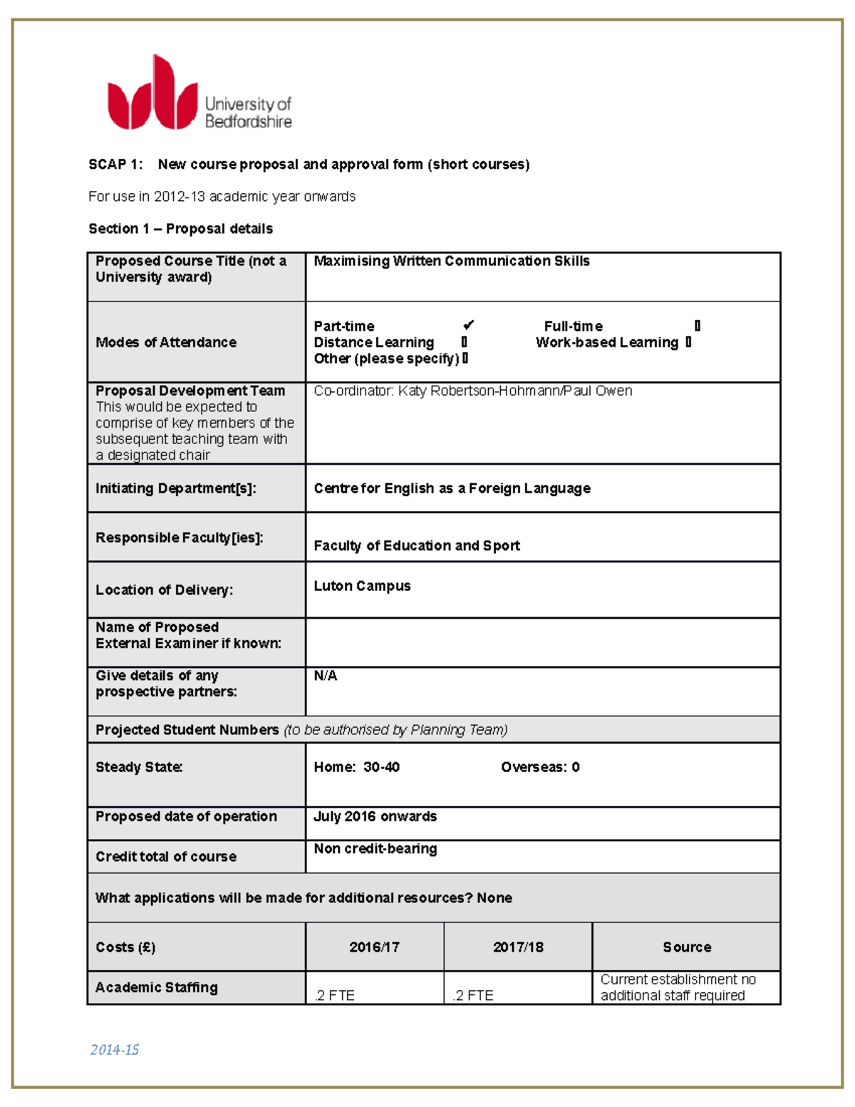 SCAP 15 108 Maximising Written Communication Skills version 1 - SCAP 1 ...