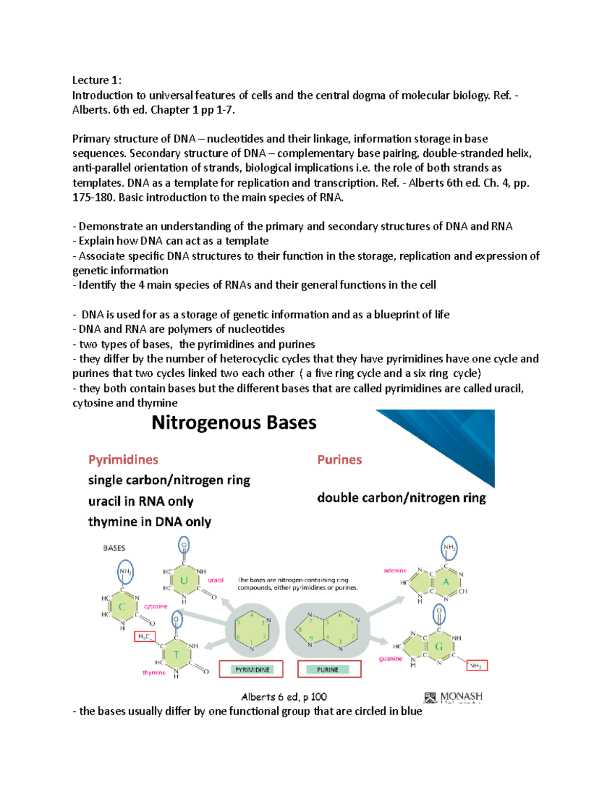 Week 1 - lecture slides and notes - Lecture 1: Introduction to ...