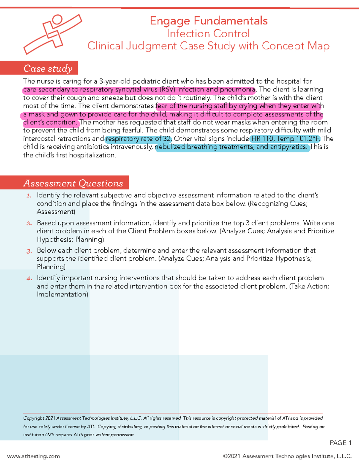Infection Control Case Study - atitesting ©2021 Assessment Technologies ...