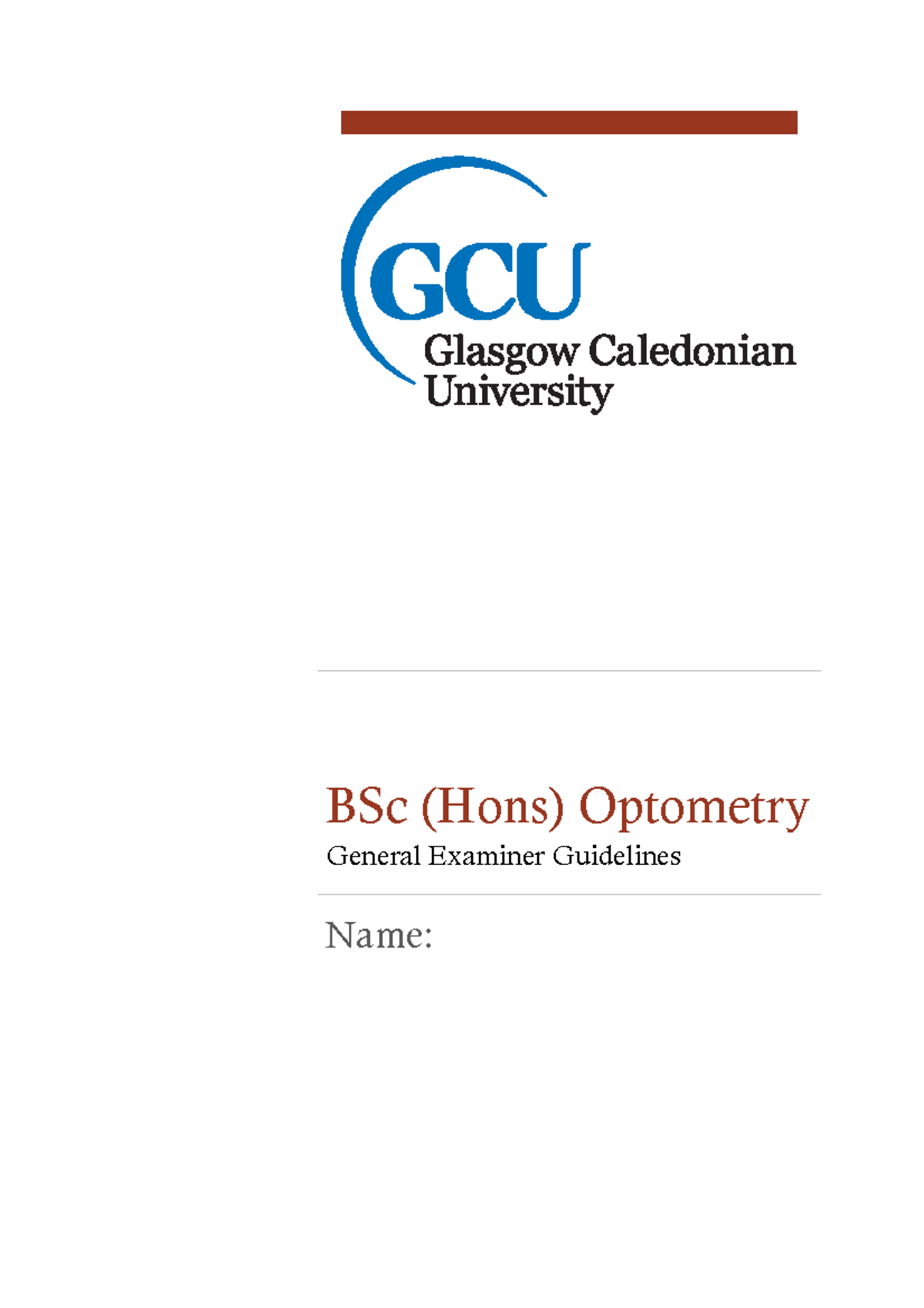 GOC core Competencies logbook v27 - BSc (Hons) Optometry General ...