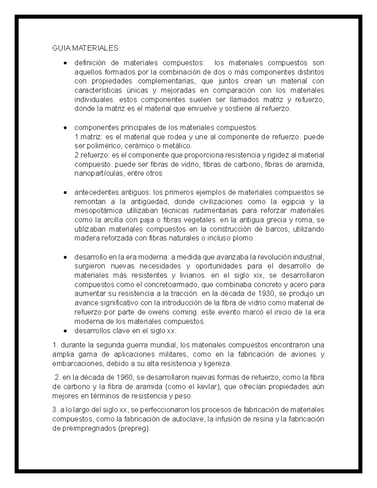 GUIA Materiales - GUIA MATERIALES definición de materiales compuestos ...