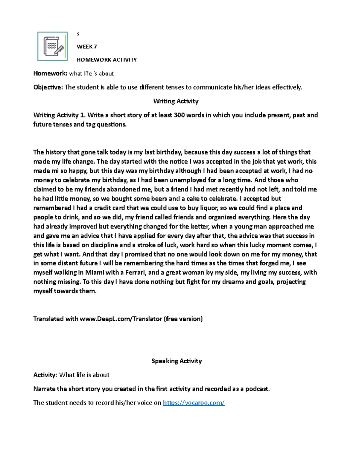 WEEK 7 TASK (3) - ingles , practica - s WEEK 7 HOMEWORK ACTIVITY ...