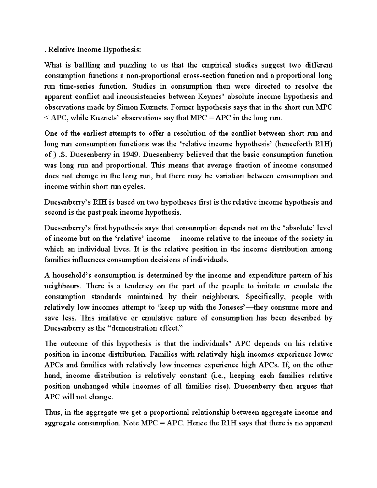 Relative income hypothesis - . Relative Income Hypothesis: What is ...