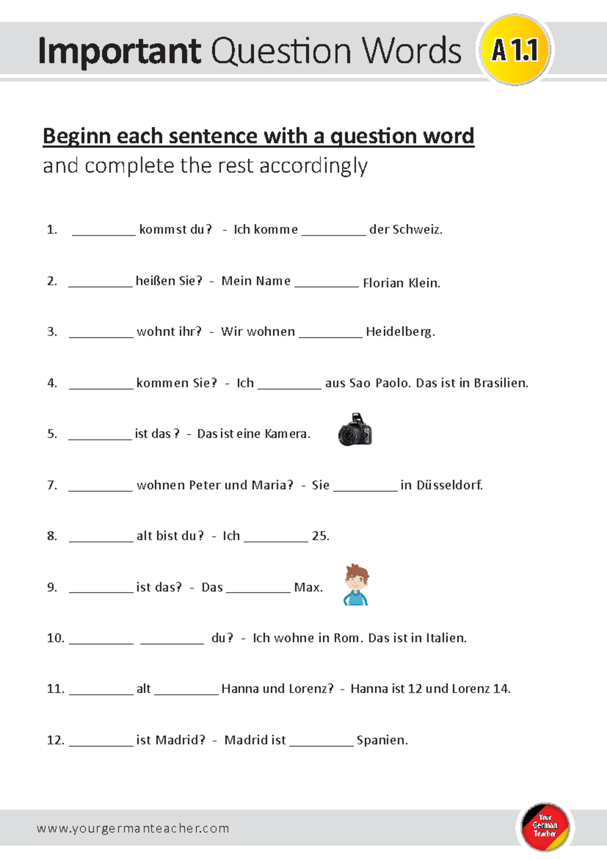 L1-W5 - ,,,,,,,,,,,,,,,,,,, - yourgermanteacher Your German Teacher A 1 ...