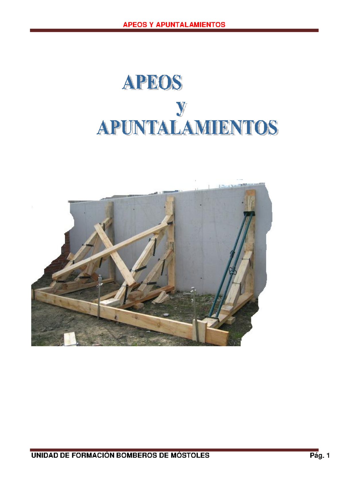Apeos y Apuntalamientos 1 - APEO Son los armazones o fábricas con que ...