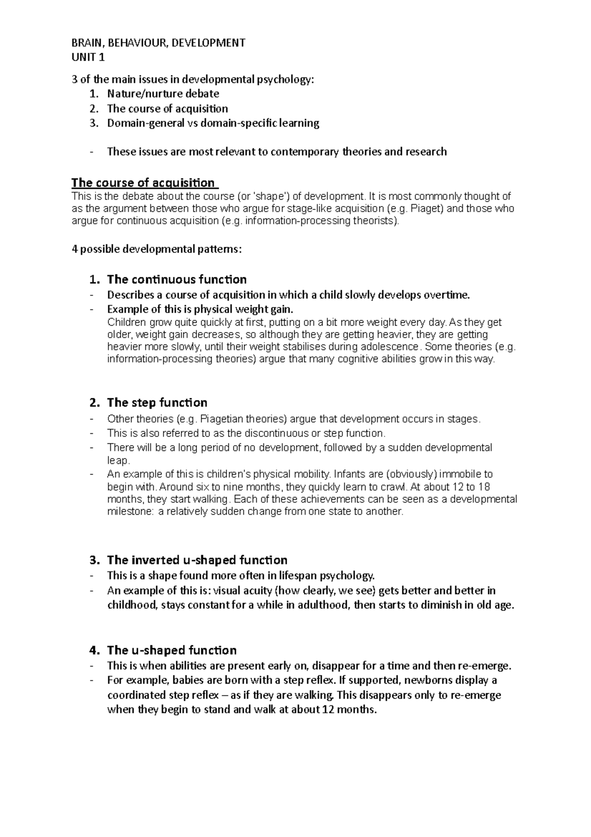 UNIT 1 - Lecture notes 1 - Derby - Studocu