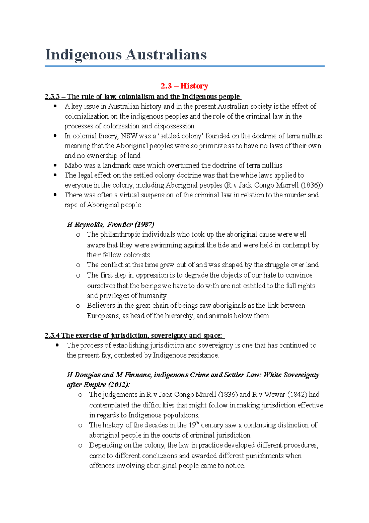 Aboriginal Notes - Indigenous Australians and the Rule of Law ...