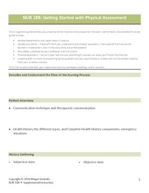 Heent Worksheet and PQ - Lecture notes for specific chapters for ...