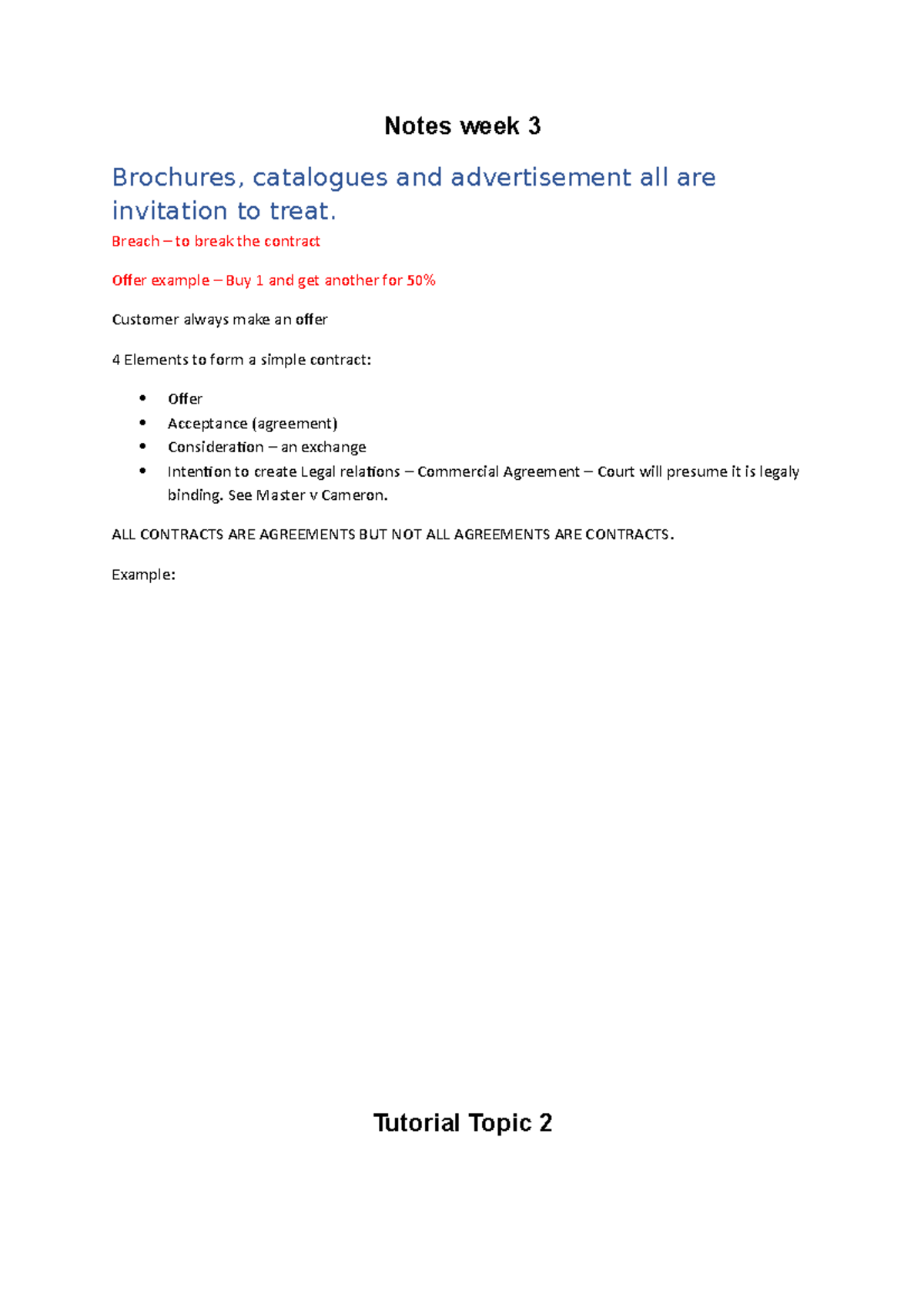 Week 3 notes and tutorial - Notes week 3 Brochures, catalogues and ...