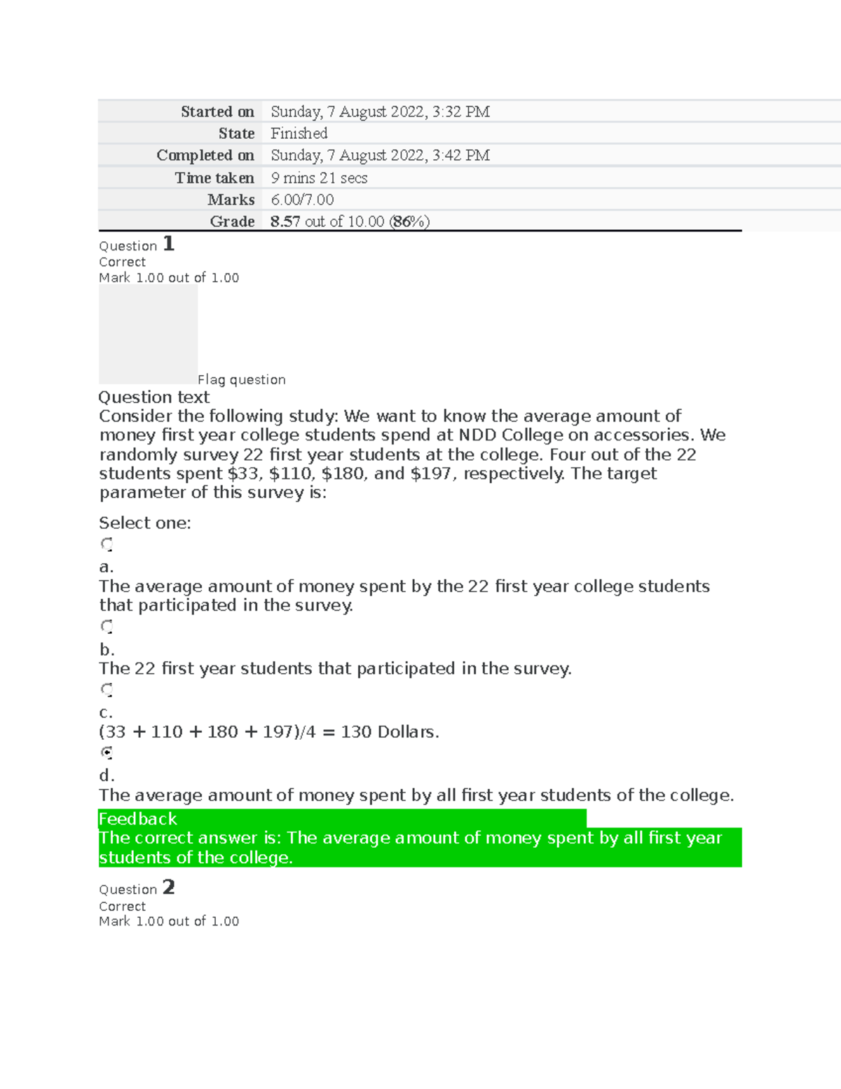 Math 1280 01 Ay2022 T5 Self Quiz Unit 8 Started On Sunday 7