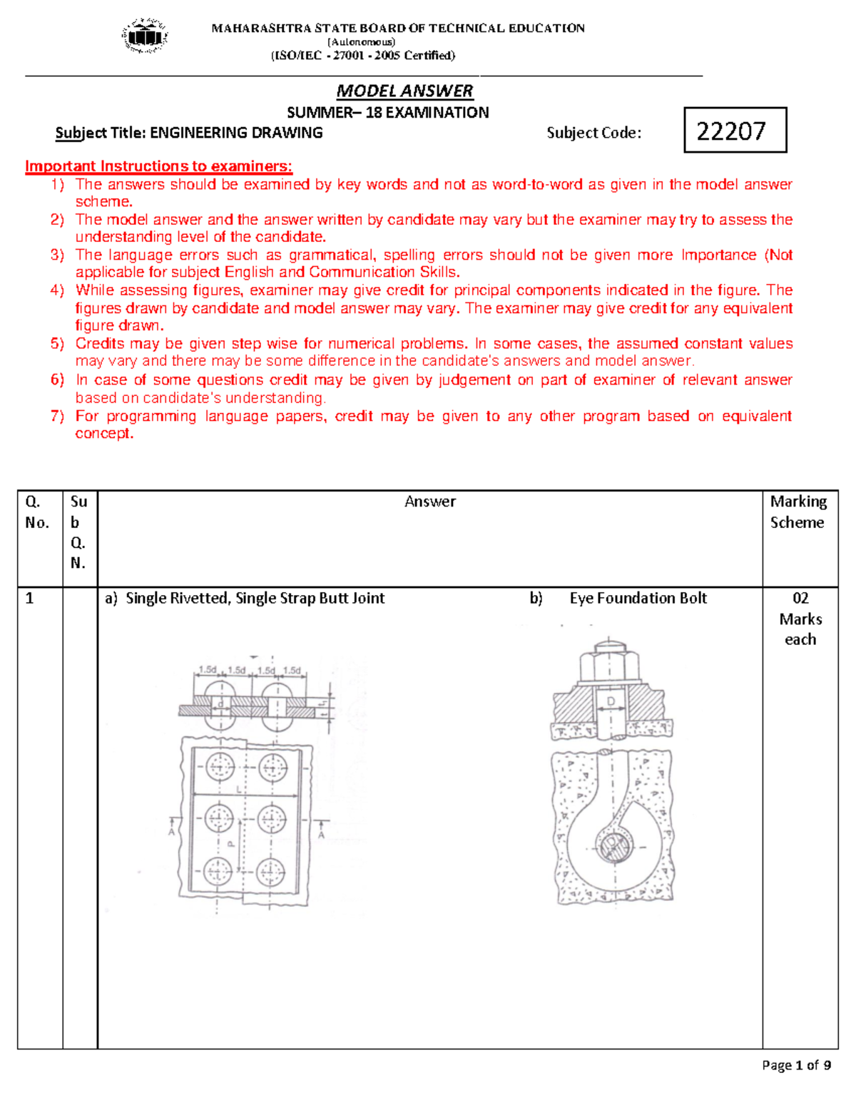 22207 2018 Summer model answer paper - (Autonomous) (ISO/IEC - 27001 ...