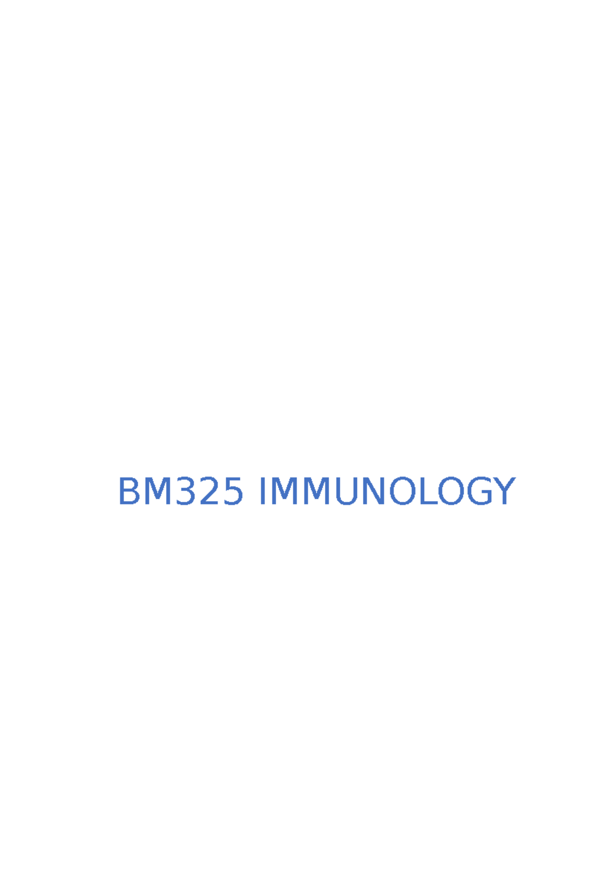 Block A immunology BM325 - BM325 IMMUNOLOGY T & B Cell Activation Overview of T-Cell Activation ...