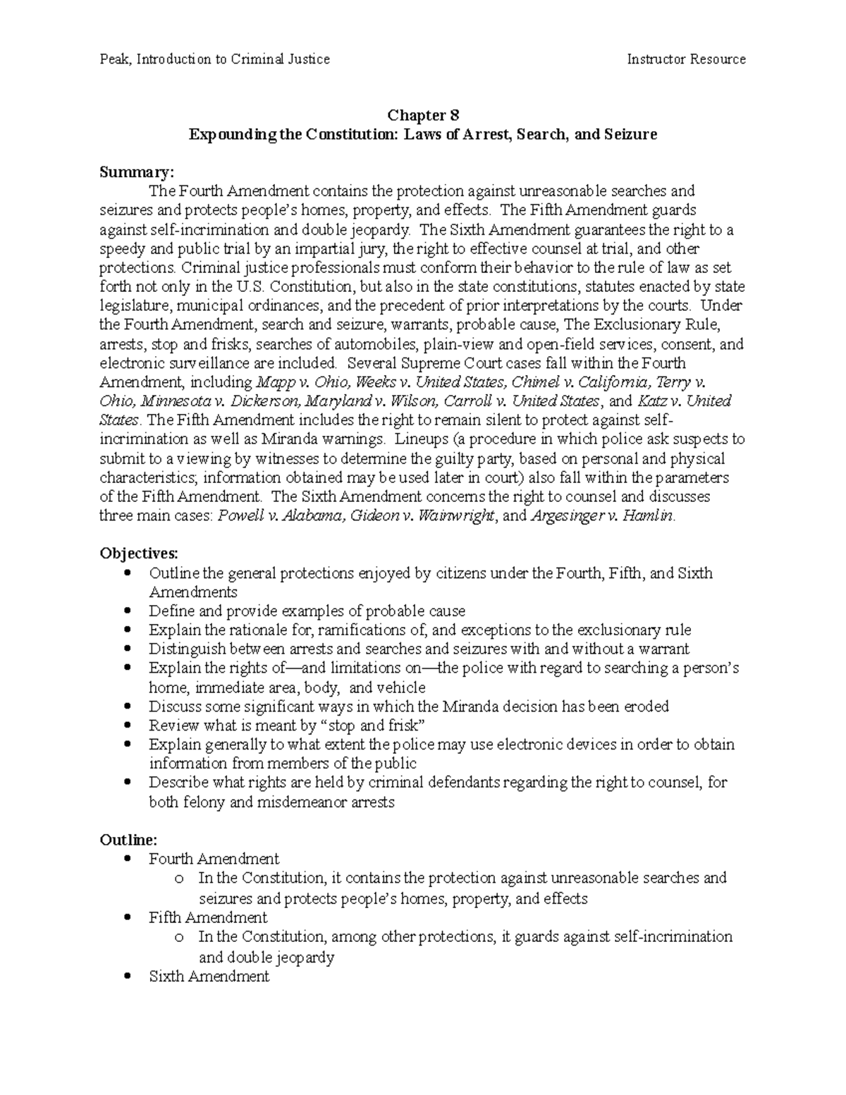 Fifth Amendment Search And Seizure