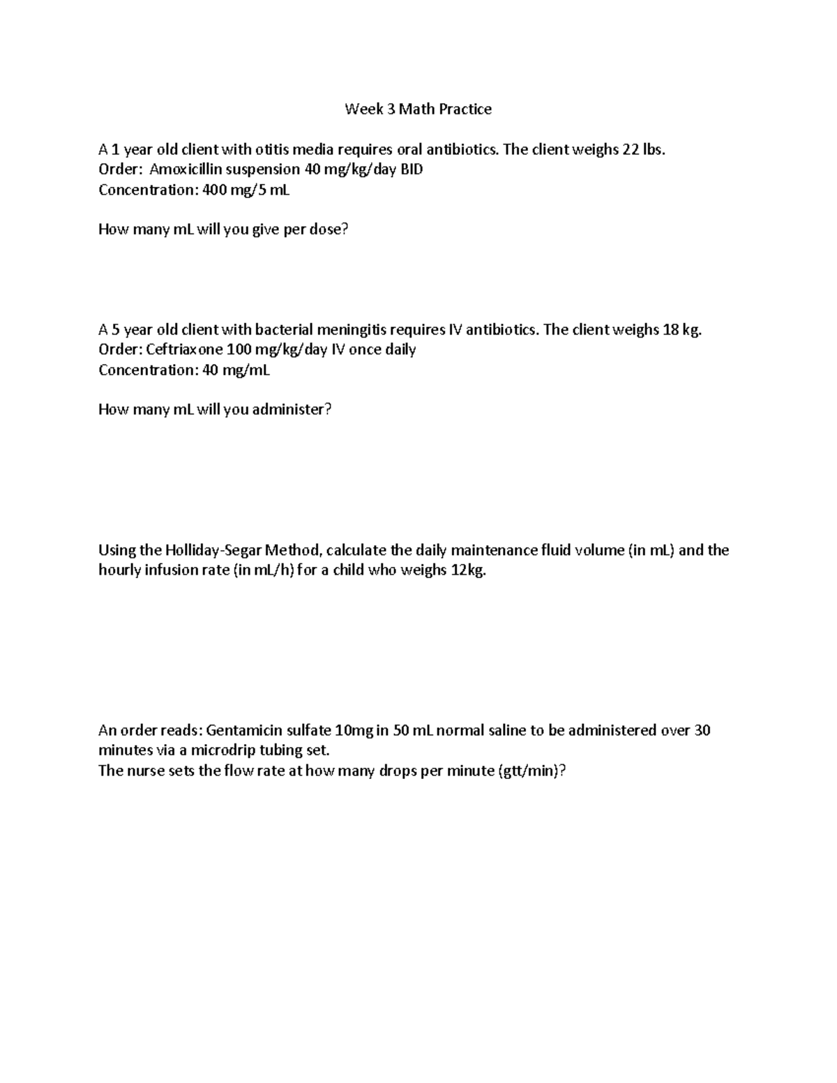 MATH WEEK 3 - GREAT RESOUCES TO PRACTCE MATH - Week 3 Math Practice A 1 ...