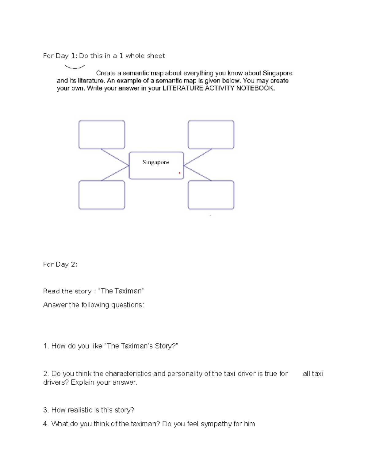 21st - 21st Century - Secondary education - For Day 1: Do this in a 1 ...