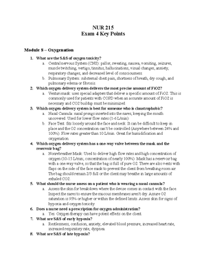 NUR 215 Exam 4 Review - NUR 215 Exam 4 Review (modules 8-10) ATI 53, 33 ...