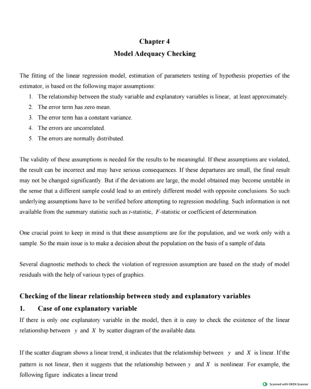 Regression- Model Adequacy Checking - Probability and Statistics - Studocu