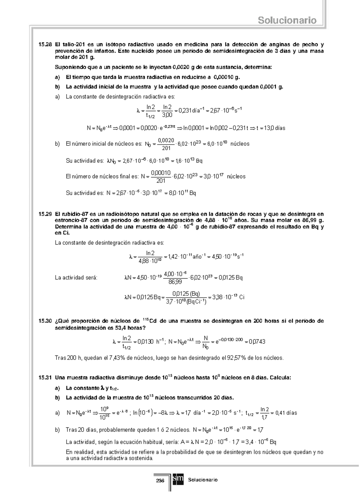 Soluciones Ejercicios Física Nuclear - Solucionario Solucionario onario ...