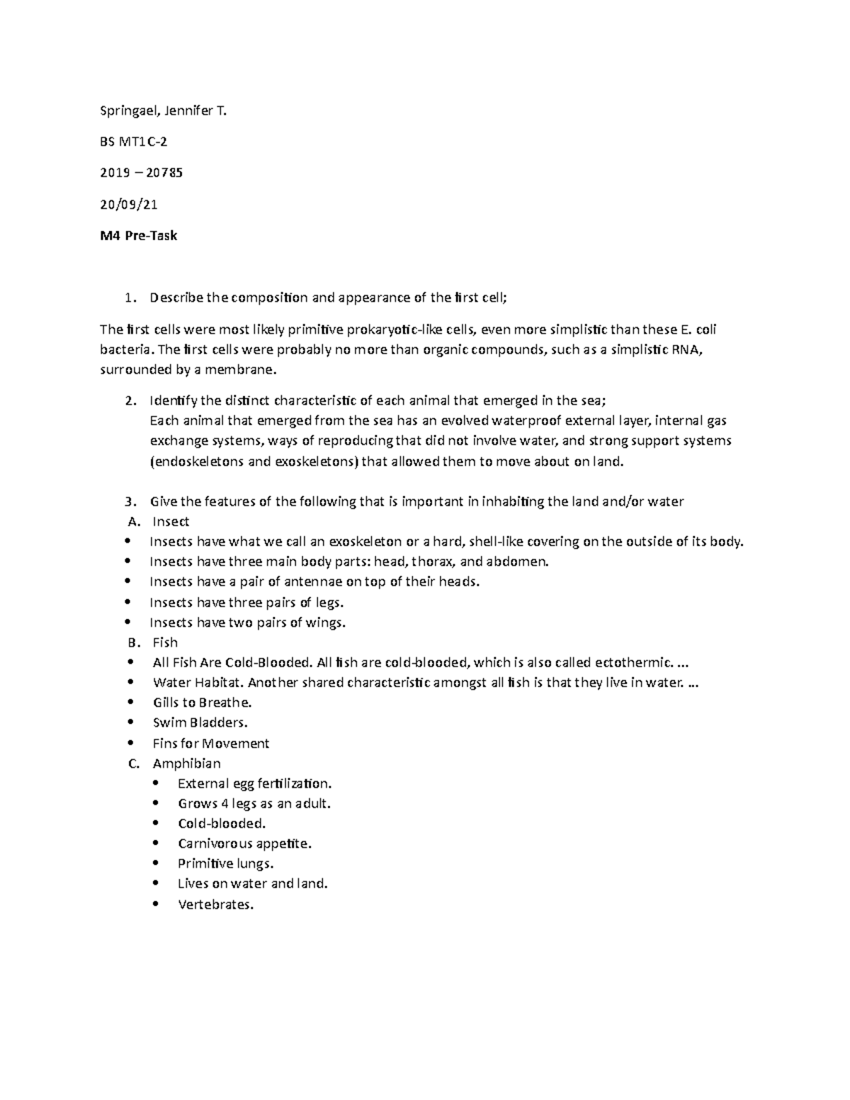 Springael M4 Pre Task - Zoology Lecture about Mitosis and cells ...