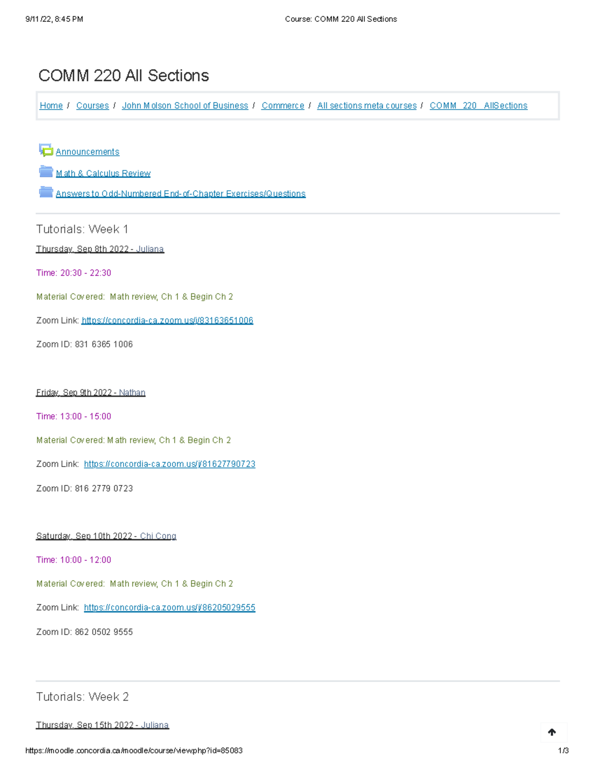 Tutorials 220 - 9/11/22, 8:45 PM Course: COMM 220 All Sections - Studocu