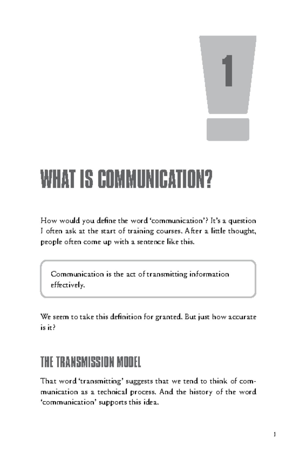 Chapter 1 - Improve your communication - 11 What is communication? How ...