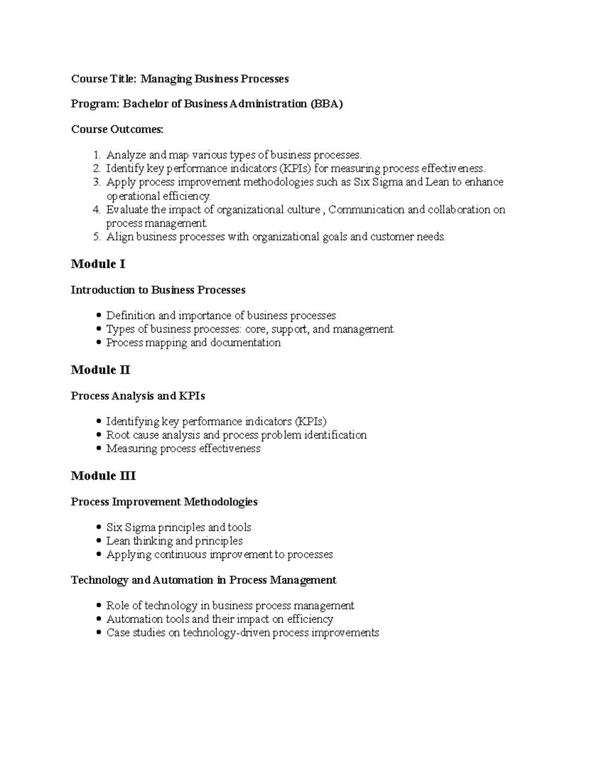 MBP Sullabus 2023 - Lecture notes - Course Title: Managing Business ...