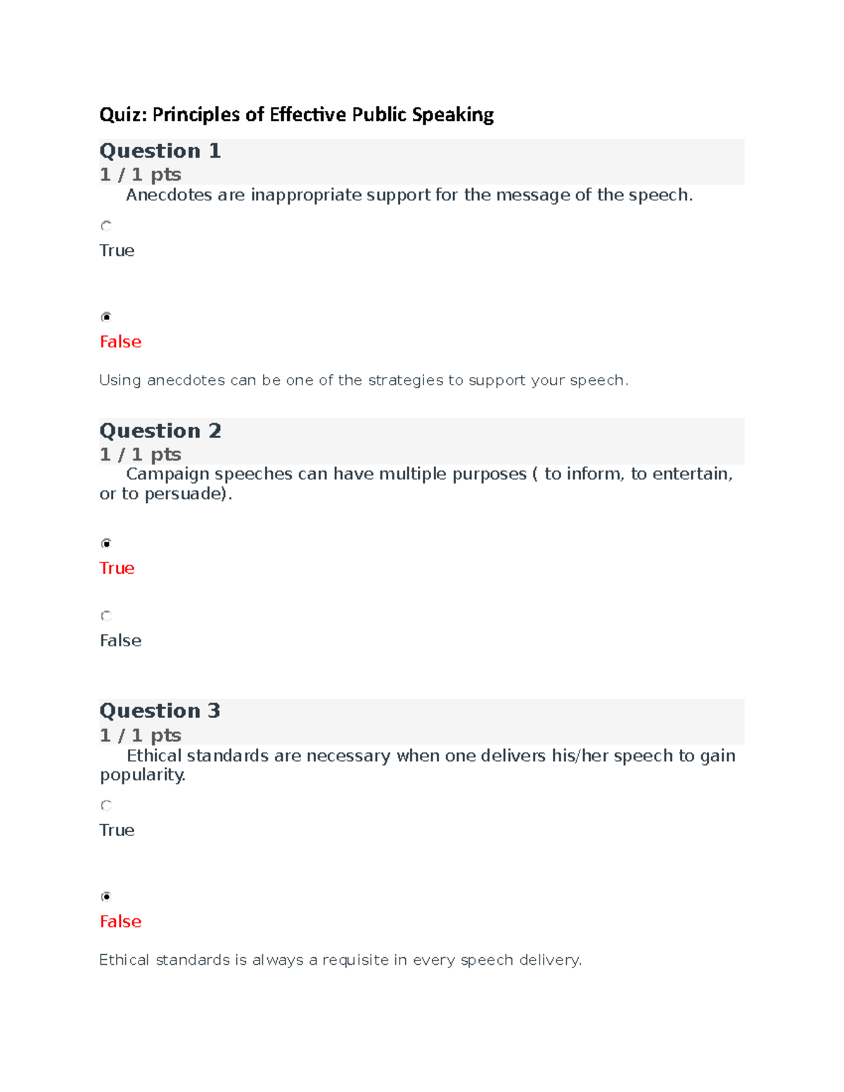 Midterm Quiz 3 GEC 005 Principles of Effective Public Speaking - Quiz ...