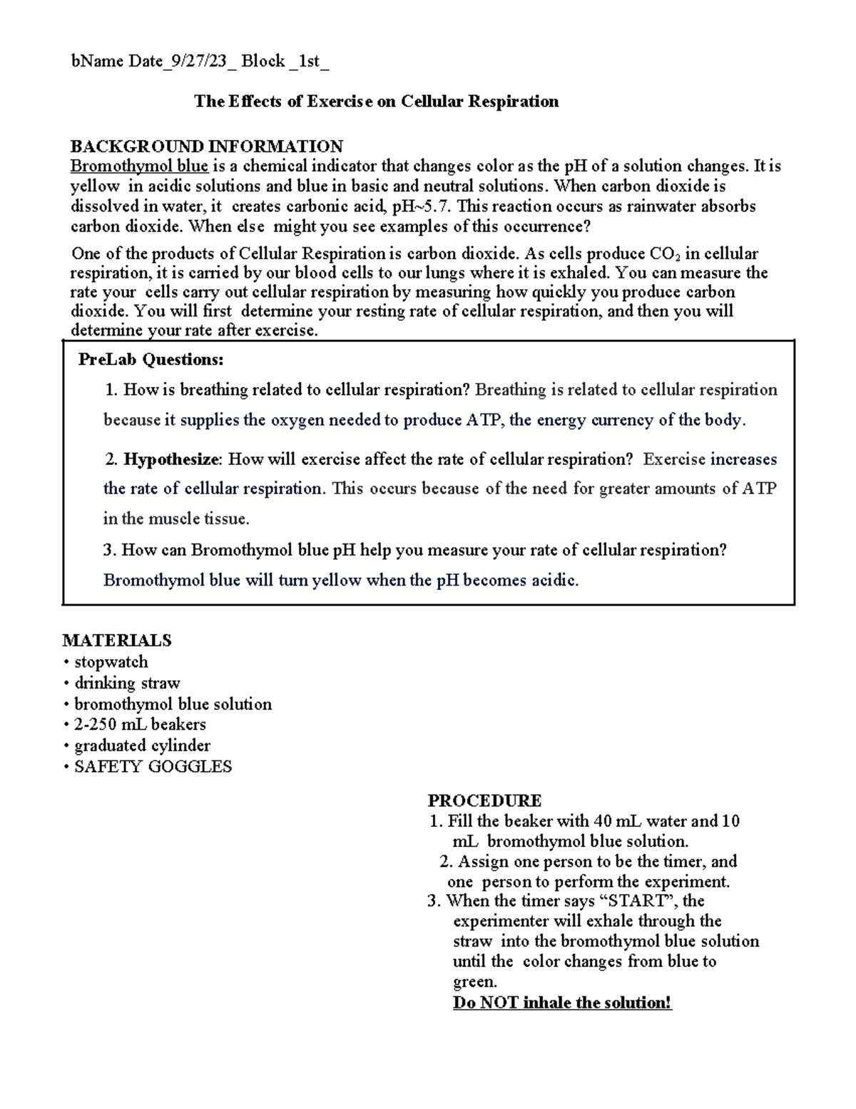 Copy of Lab-Bromothymol-Blue - bName Date_9/27/23_ Block 1st The ...