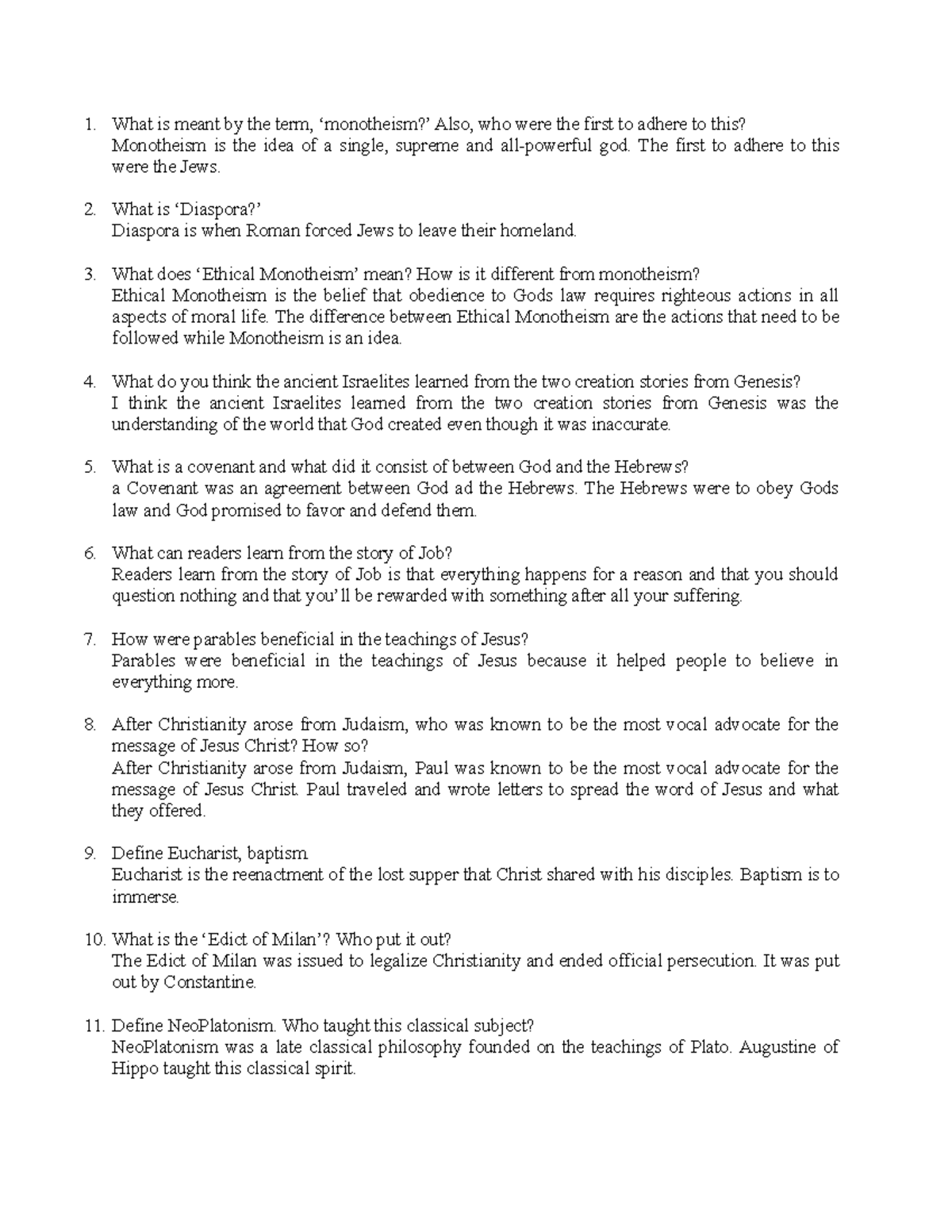 Fenelon Monotheism - What is meant by the term, ‘monotheism?’ Also, who ...