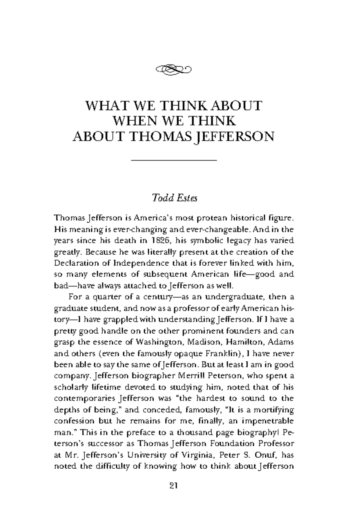 20 thomas jefferson - History of American independence to civil war - d ...